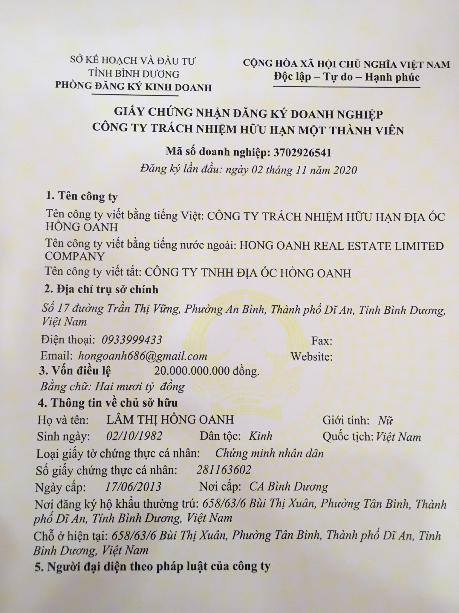 Giới thiệu - CÔNG TY TNHH ĐỊA ỐC HỒNG OANH